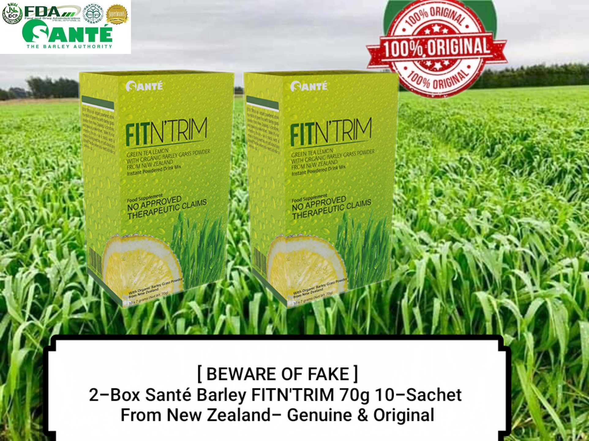 sante barley fit n trim 10-SACHET 70g AUTHENTIC SET OF 4 BOX | Lazada PH