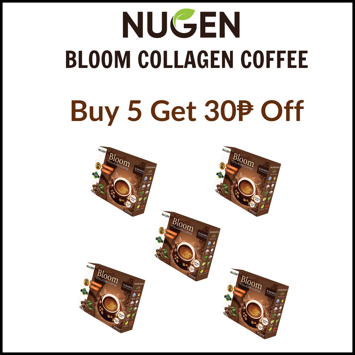 Nugen Bloom Collagen Coffee With Collagen And Glutathione Help Skin ...