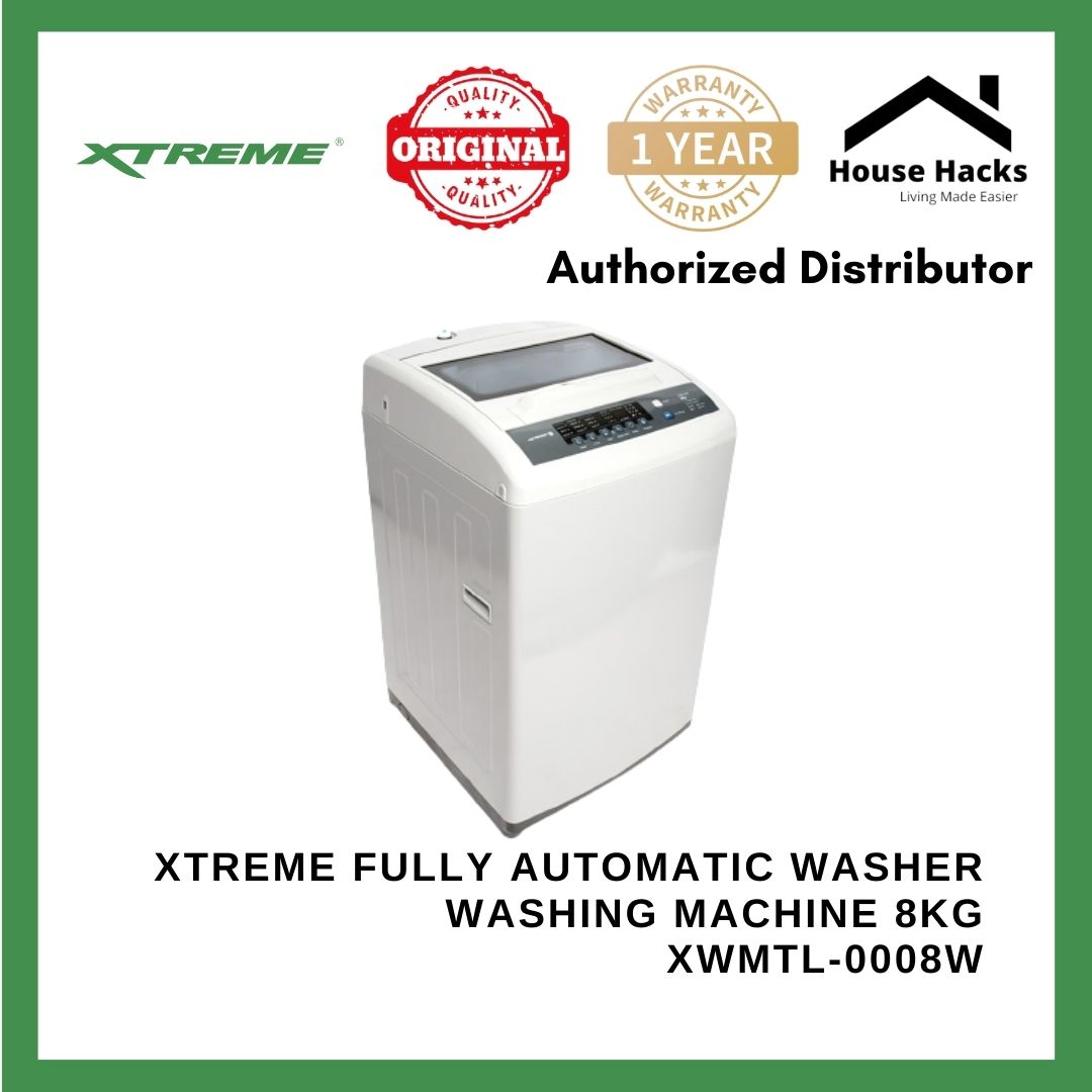 Xtreme Fully Automatic Washer Washing Machine 8kg XWMTL-0008W (House ...