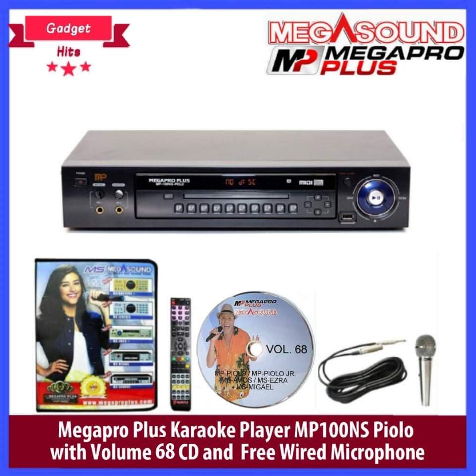Megapro Plus Karaoke Player MP100NS Piolo with Free Wired Microphone Volume 74 CD | Lazada PH