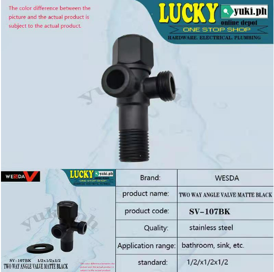 SUS 304 3-Way Angle Control Stop Valve 1/2 inch(15mm) Water Diverter ...