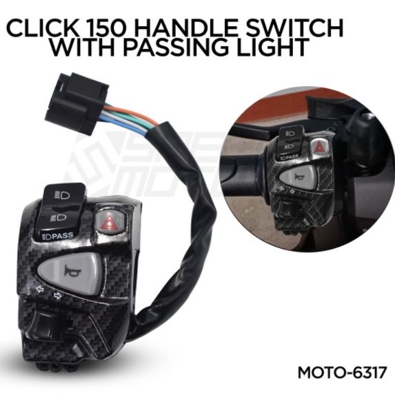 E&M Domino Handle Switch For Honda Click V2/V3 125i/150i with Pssing ...