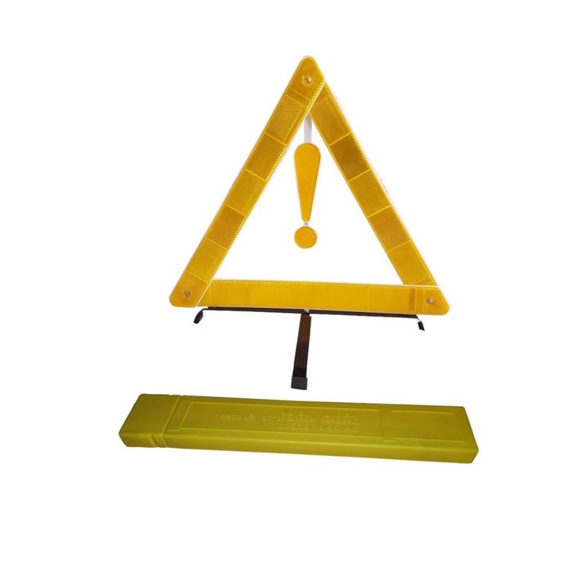 RED And YELLOW Car Early Warning Device Triangle Sign with Hard Case ...
