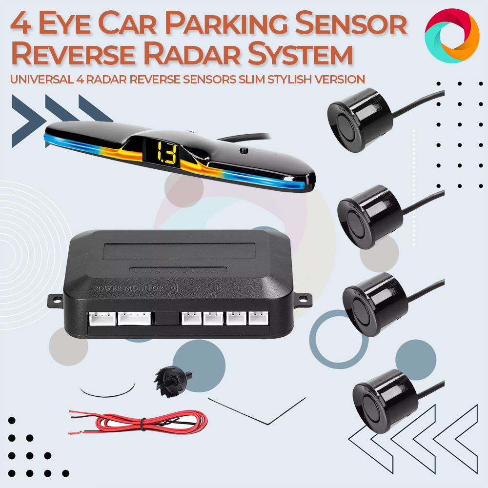 Car Parking Sensor Rear Reversing Radars System with 4 Parking Sensors ...