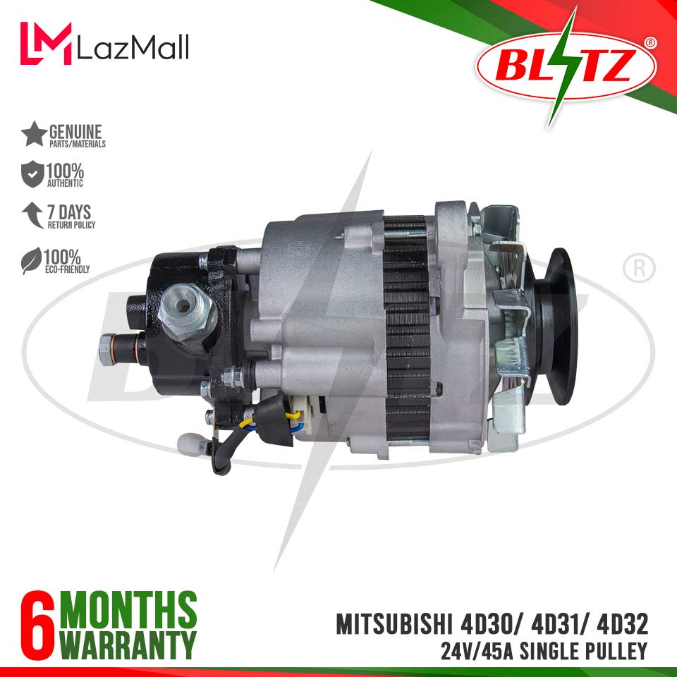 BLITZ ALTERNATOR ASSEMBLY MITSUBISHI 4D30/4D31/4D32 24V/45A SINGLE ...