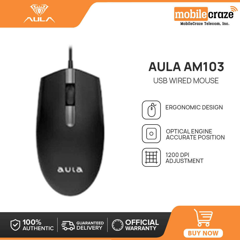 AULA AM103 USB Wired Mouse for PC Laptop Computer | Lazada PH