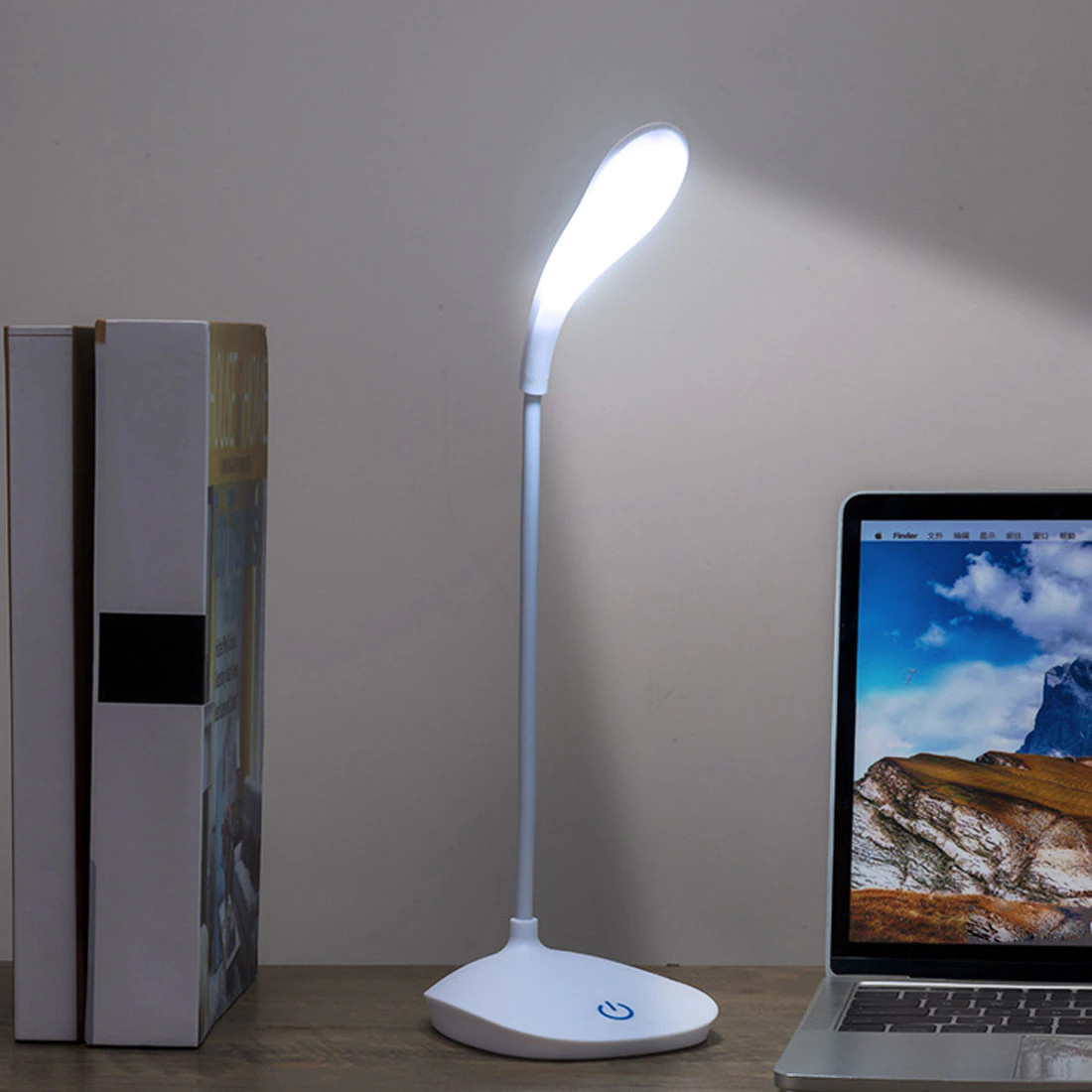 Rechargeable LED Table Lamp Flexible 3 Levels Brightness Touch Desk ...