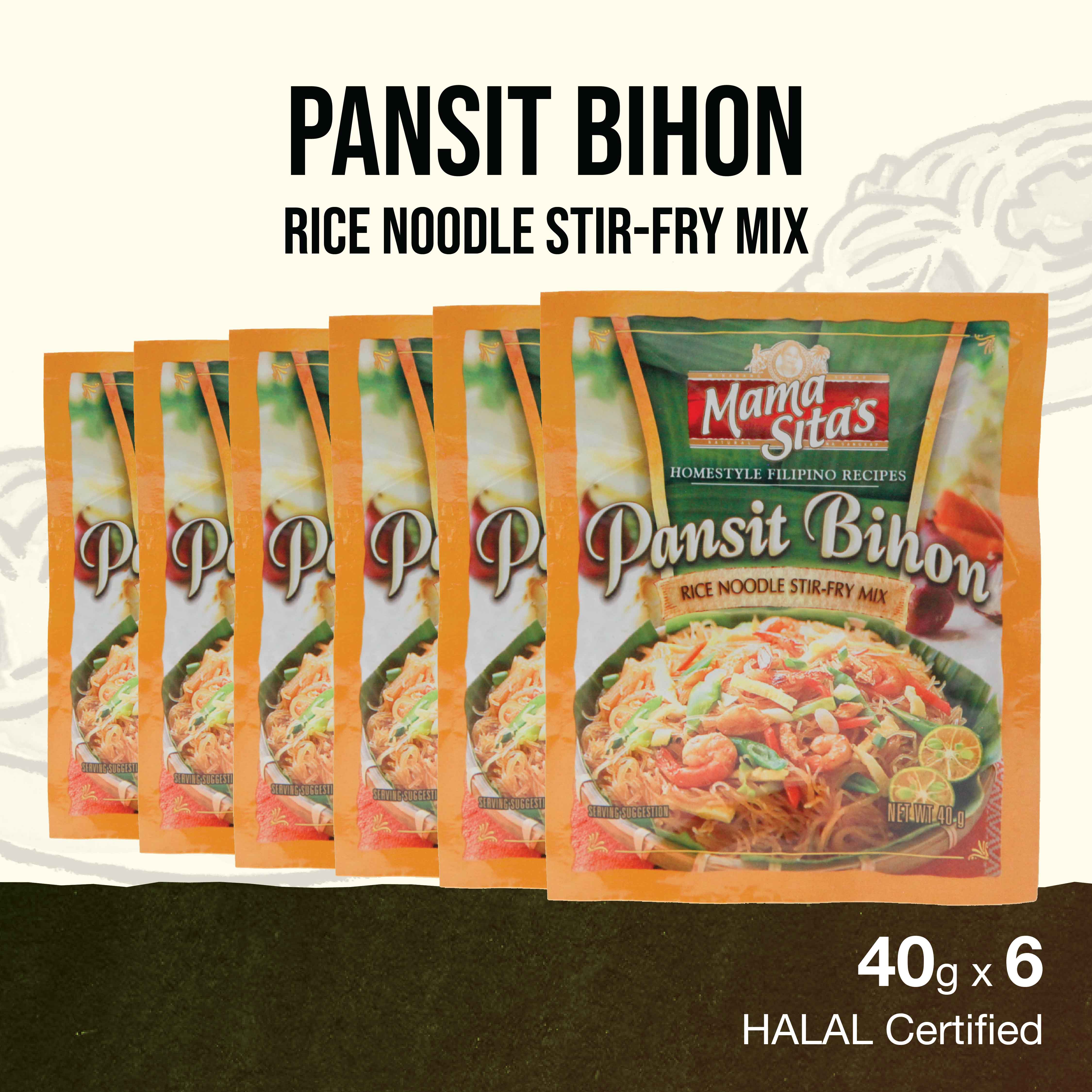 Mama Sita's Pansit Bihon Mix (Rice Noodle Stir-Fry Mix)(40 g / 1.4 oz ...