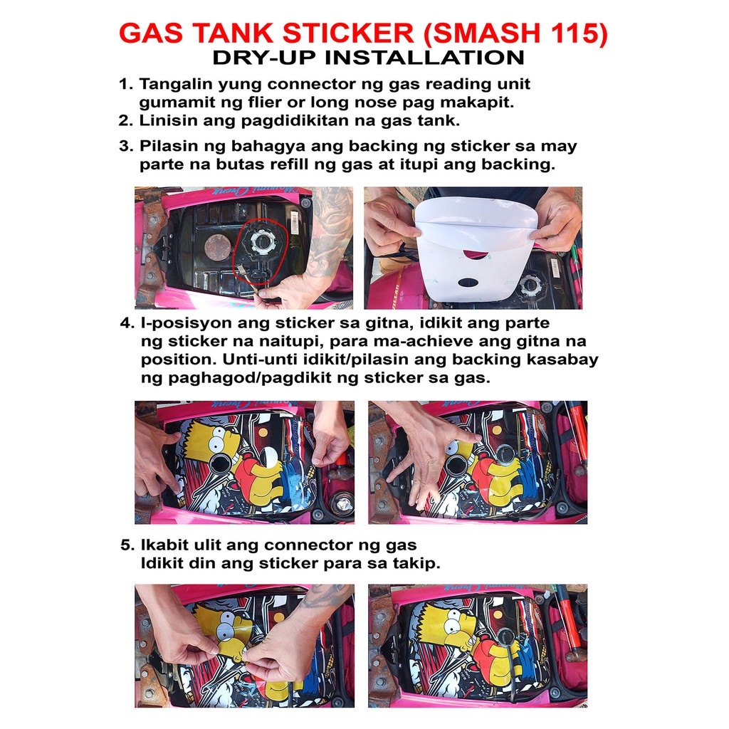 SUZUKI SMASH GAS TANK STICKER ASIAN WARRIOR 1 ej cycle | Lazada PH