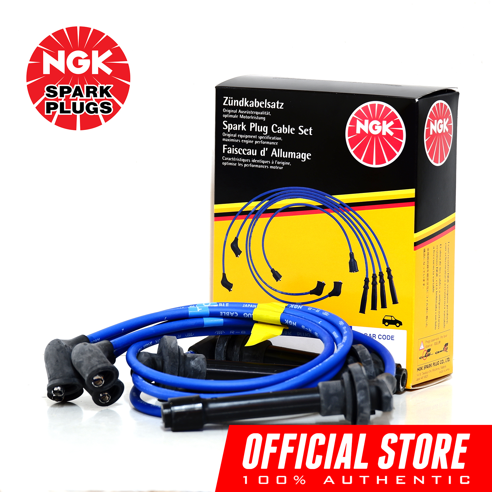 NGK RC-HE64 Spark Plug Resistor Cable Set for Honda Civic, Integra, CR-X | Lazada PH