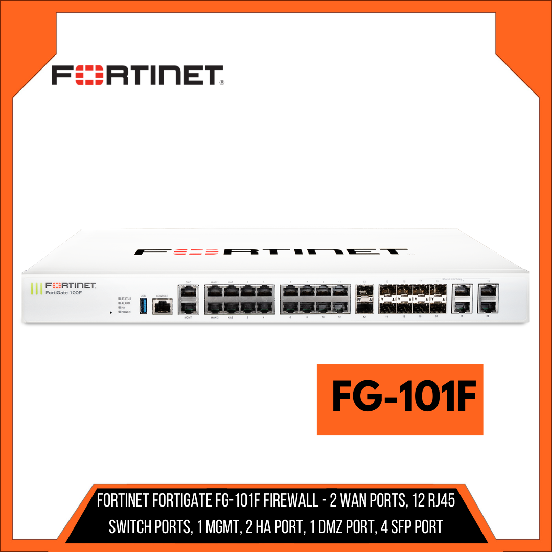Fortinet FortiGate FG-101F Firewall - 2 WAN Ports, 12 RJ45 Switch Ports ...