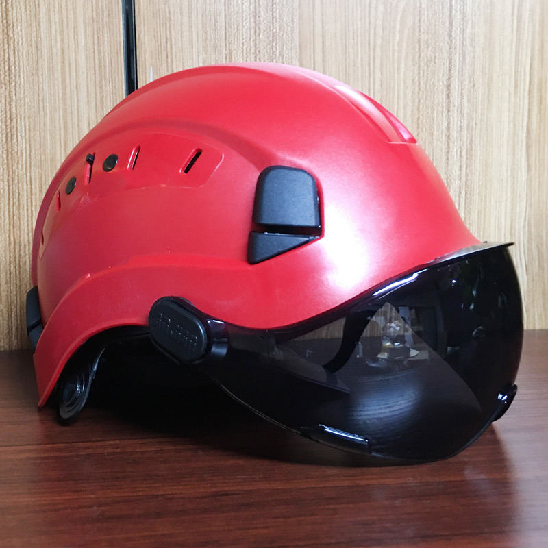 Safety Helmet With Dark Goggles Outdoor Climbing Riding Protective ...