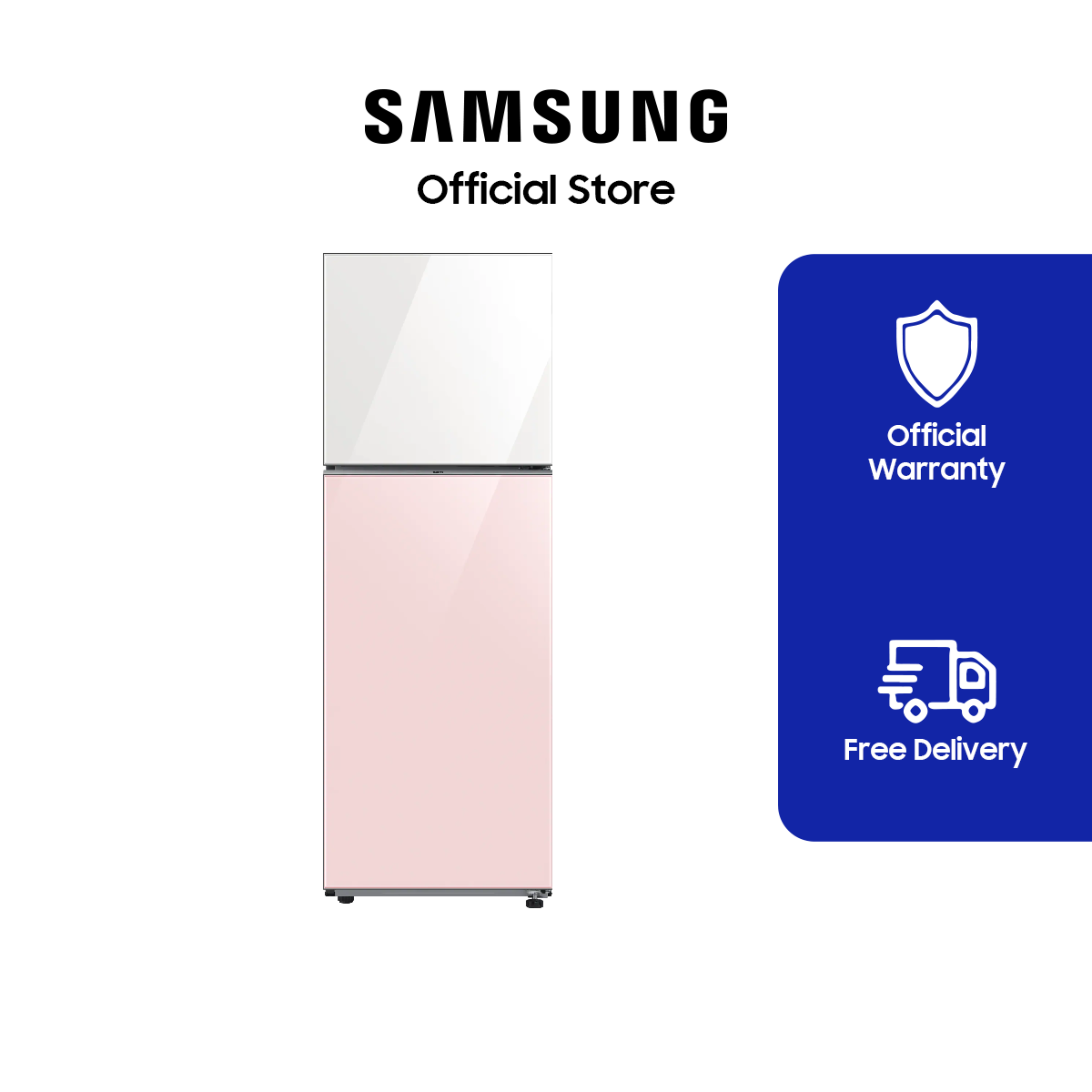 Samsung Bespoke Top Mount Freezer Refrigerator with AI Energy in Clean ...