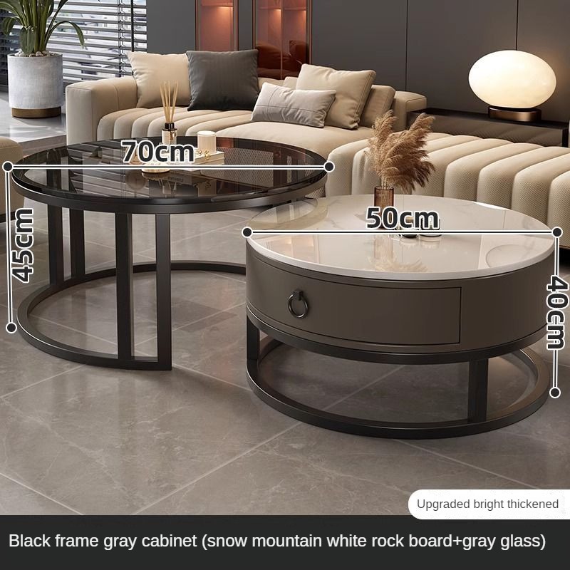 Glass coffee table Combination coffee table Tea table coffee table with ...