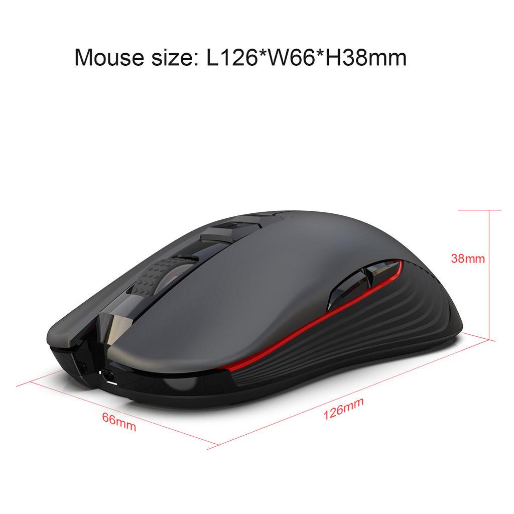 Hxsj T30 Wireless Gaming Mouse 3600dpi Rechargeable 7 Color Backlight ...