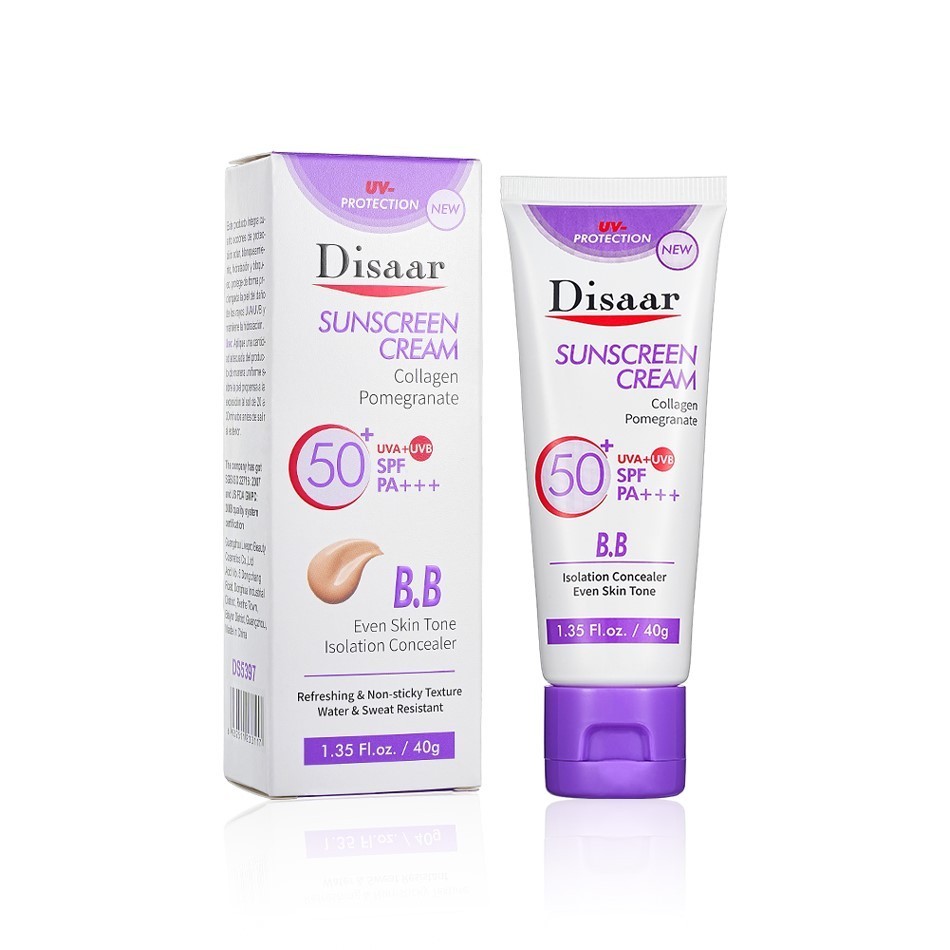 Disaar Sunscreen cream SPF 50+ PA+++ Repair & Brighten, Lightweight ...