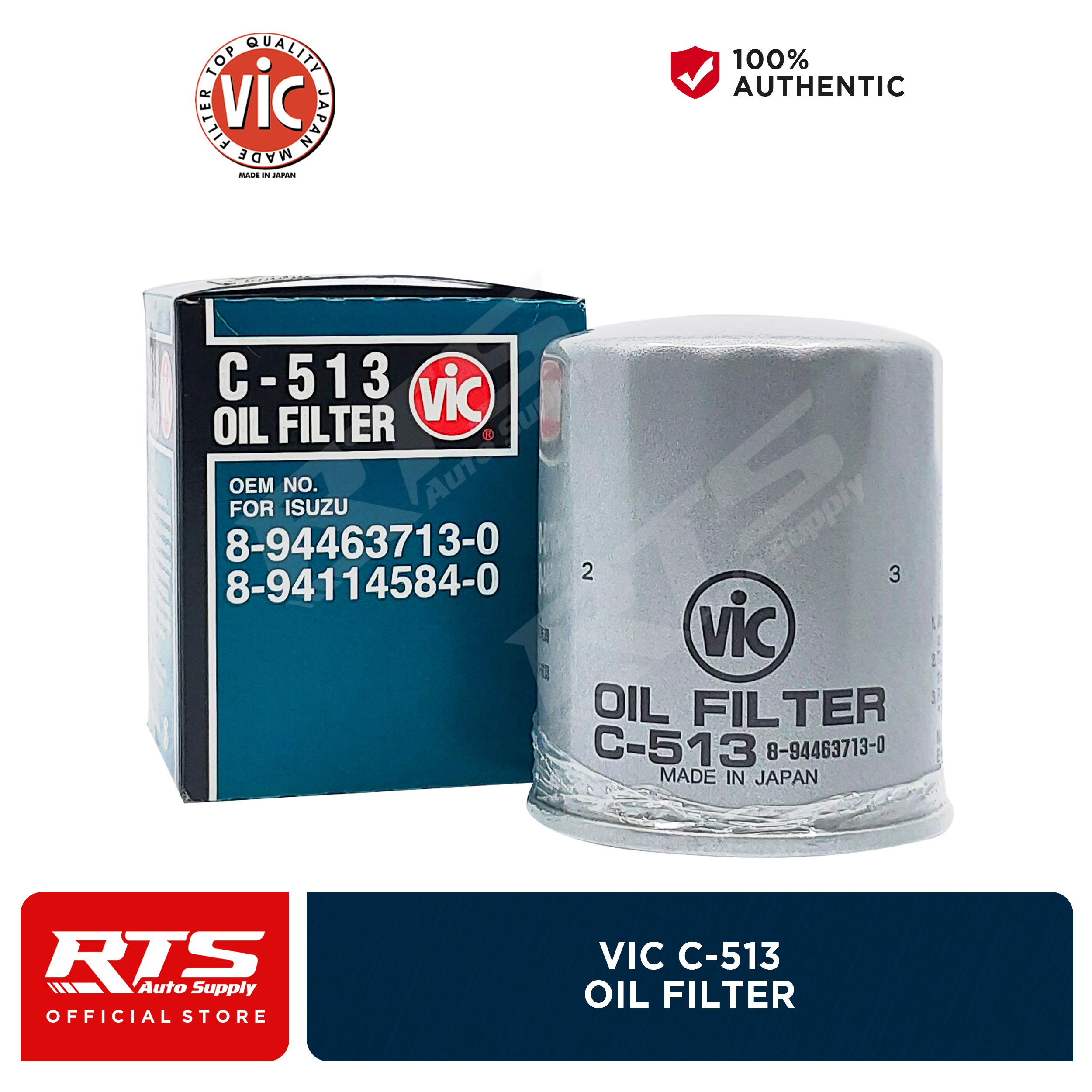 Vic Oil Filter C513 Isuzu 4BC2 / 4BE1 / 4BA1 (Primary) C-513 1pc ...
