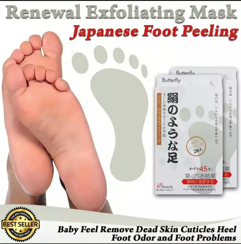 Japanese Butterfly exfoliating foot repair mask/ peeling foot mask ...