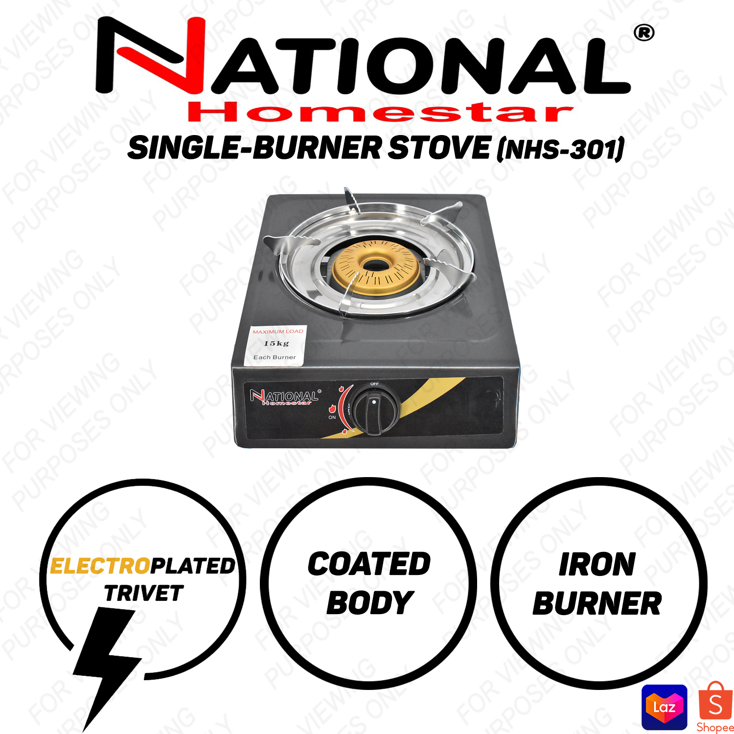 National Homestar Brand Single Burner (NH-301) | Lazada PH