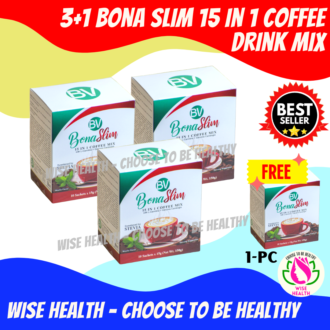 Bona Slim 15 in 1 COFFEE Mix with L-Carnitine + Garcinia Cambogia (3 ...