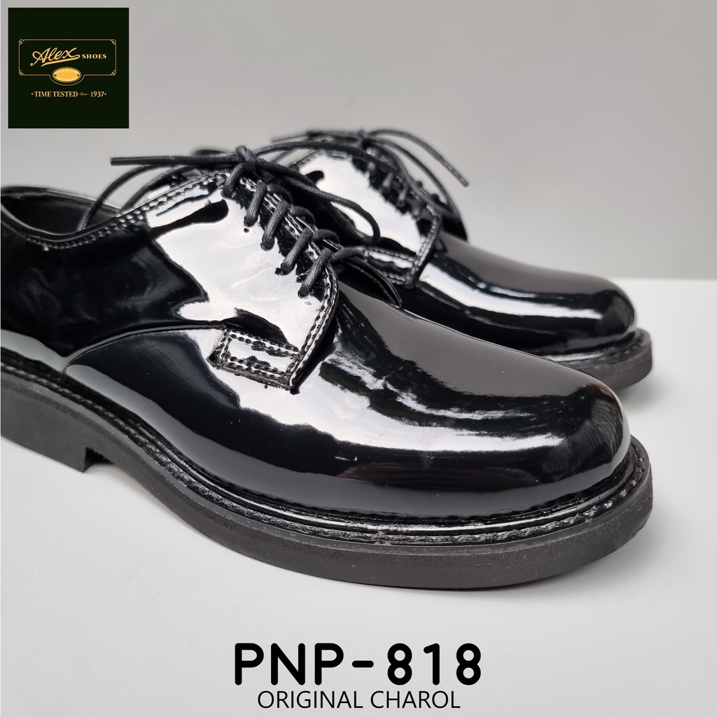ALEX SHOES PNP-818 LITES BLACK CHAROL/WET LOOK MEN'S FOR SECURITY GUARD ...