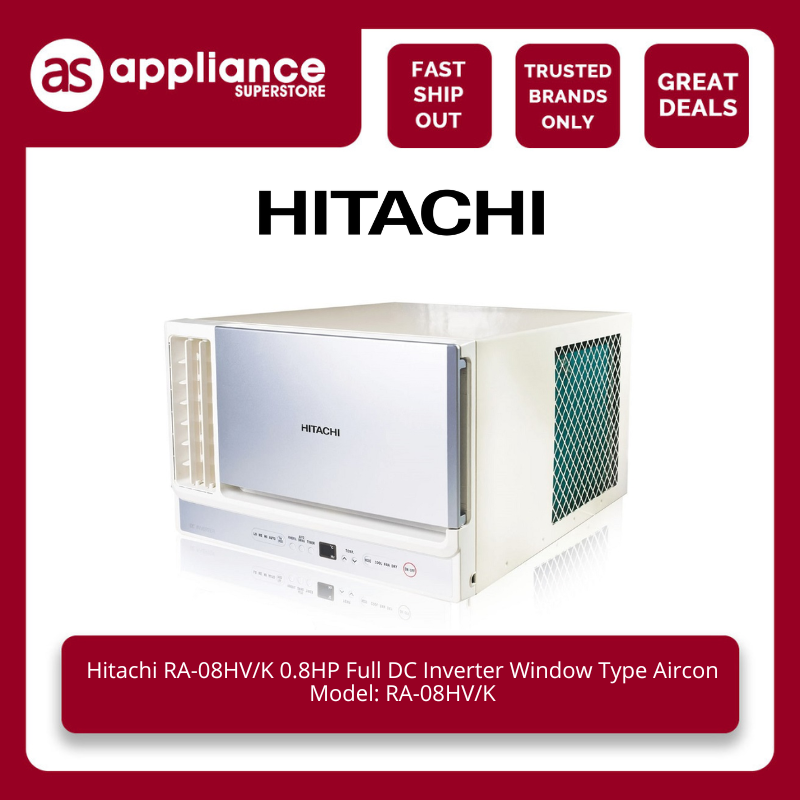 Hitachi RA-08HV/K 0.8HP Full DC Inverter Window Type Aircon | Lazada PH