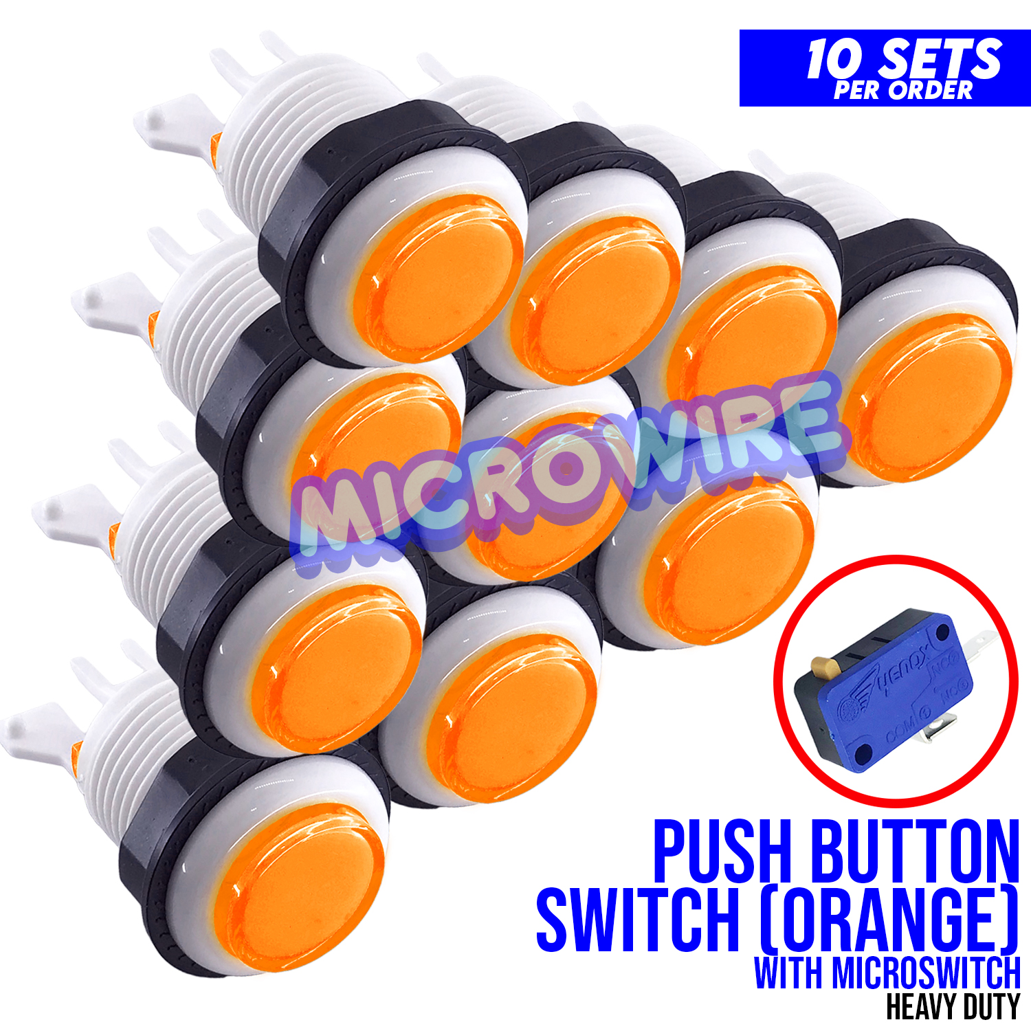 10 Sets Push Button With Micro Switch For Videoke Set/Karaoke/Pisonet ...