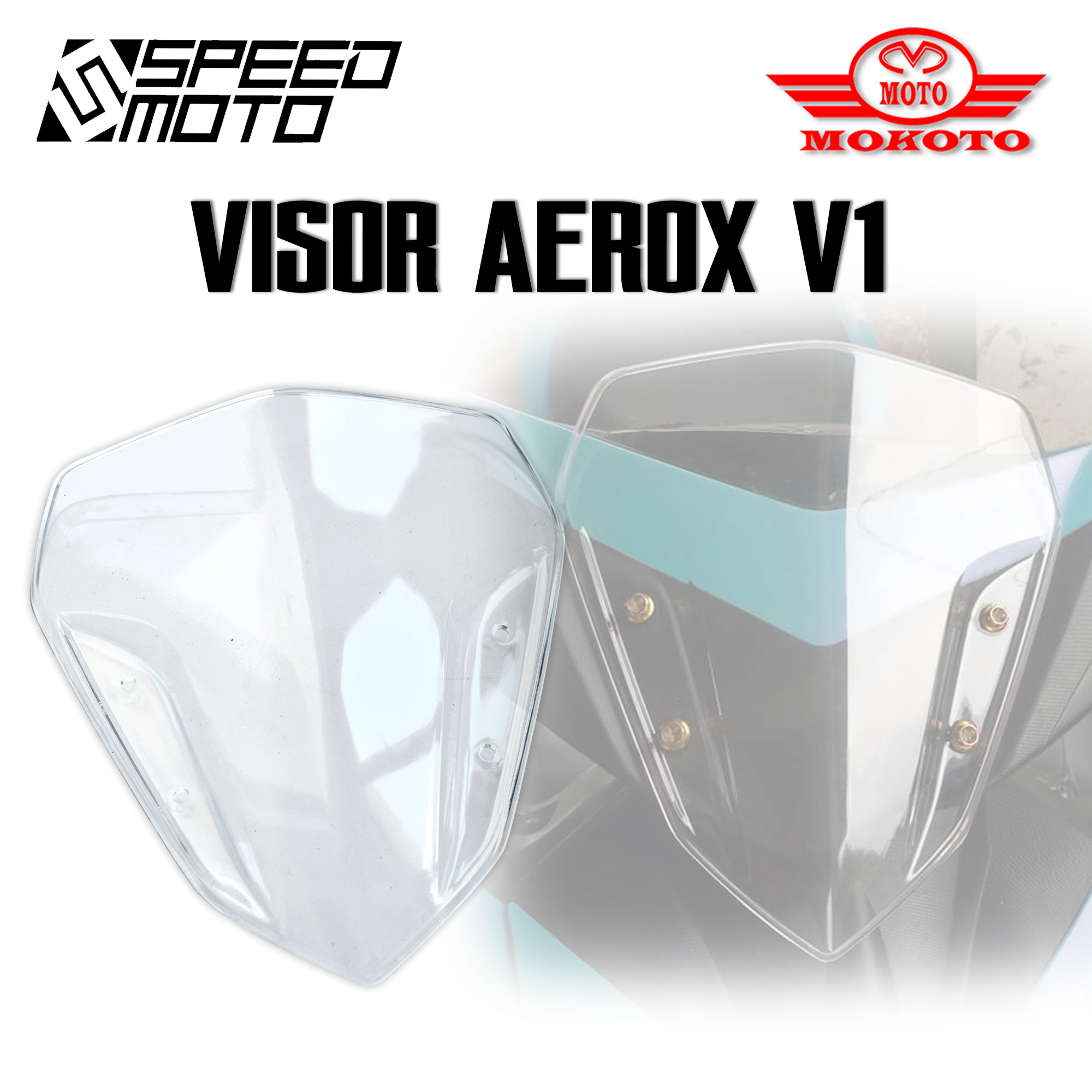 YAMAHA AEROX V1 WINDSHIELD VISOR Smoke Matte Carbon Clear fit for AEROX ...