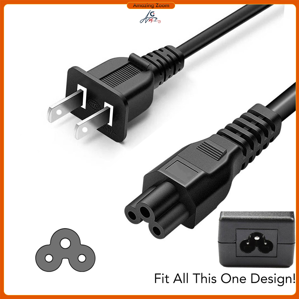 Ecodigital C5 1.5M Universal 3 Prong AC Laptop Power Cord Cable For ...