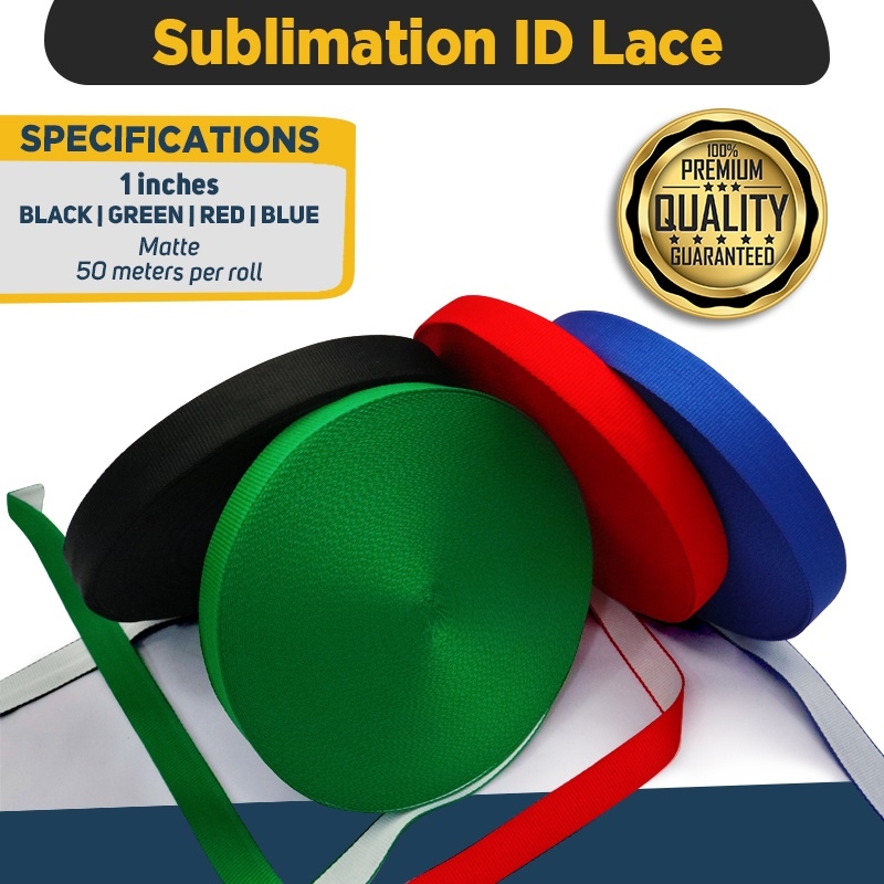 Stationery Sublimation ID Lace Lanyard (50 yards per roll) 1 inch 3/4 ...