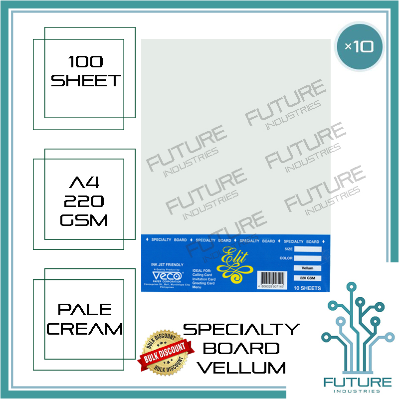 Vellum Board Veco Specialty Board Paper Boards Papers 220GSM Vellum ...