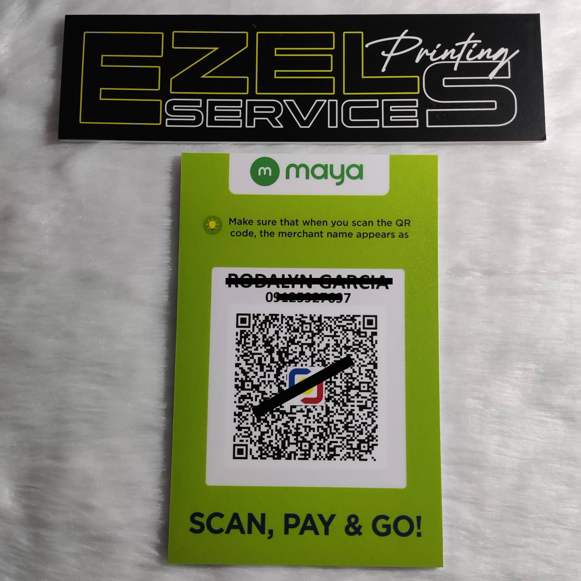 QR code GCASH scan for physical store | Sintra board | Lazada PH