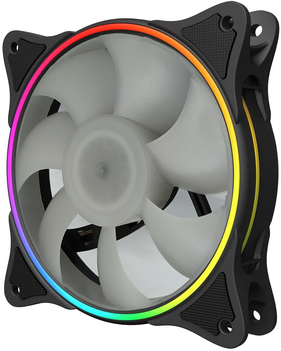 120mm case fan Halo LED AURA steady RGB molex/3pin Quiet Suit for CPU ...