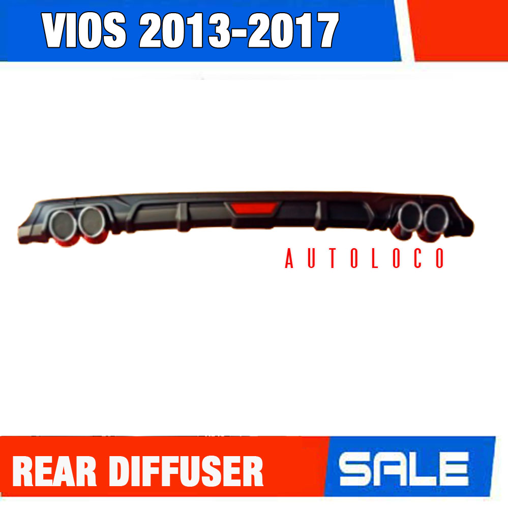 Rear Bumper Body Kits Diffuser for Vios 2013 2014 2015 2016 2017 (Gen-3 ...