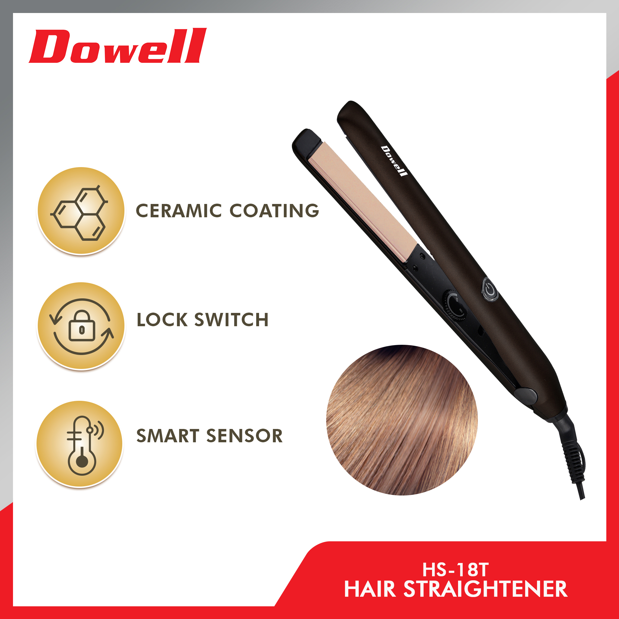 Dowell HS-18T Hair Iron Straightener | Lazada PH