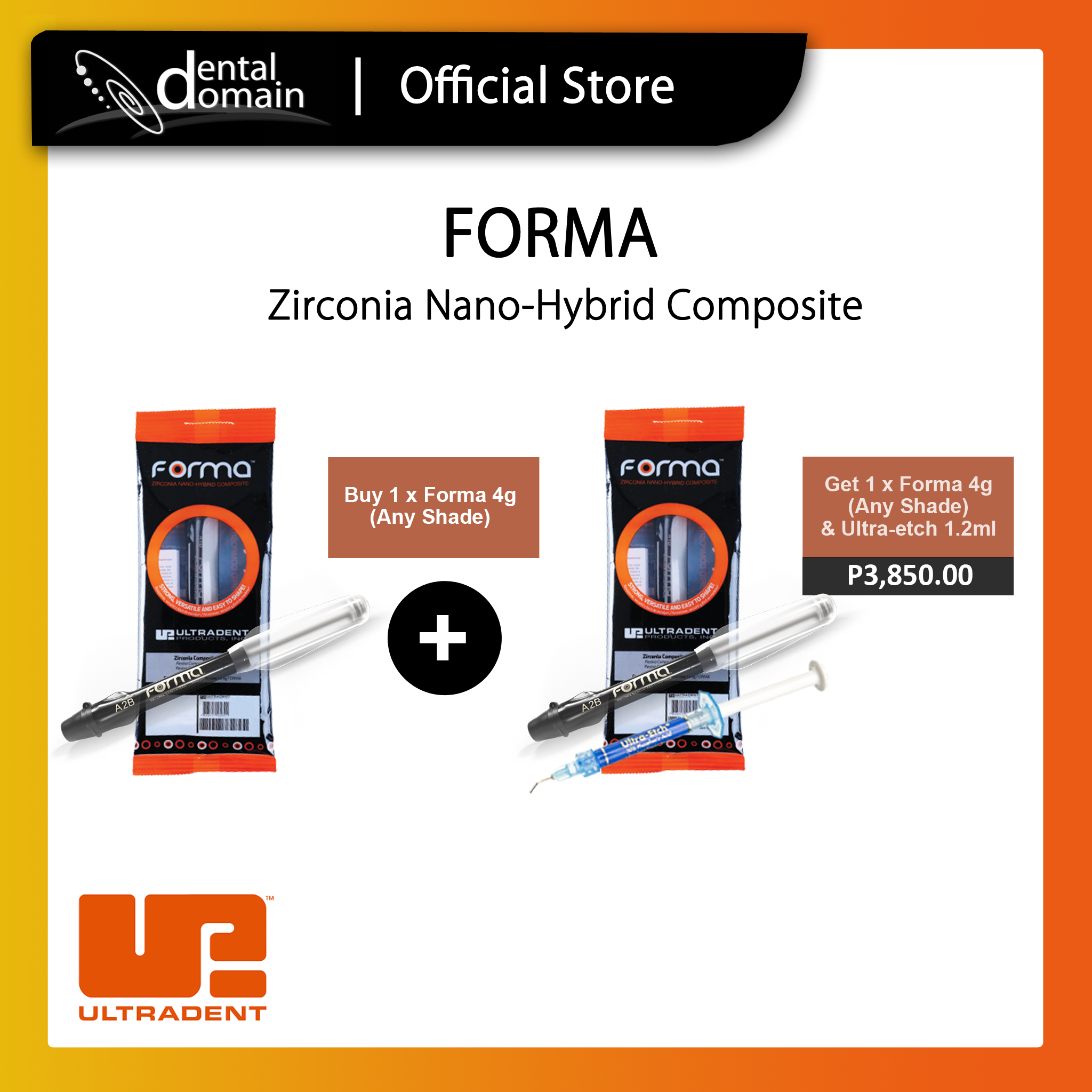 Ultradent Forma Zirconia Nano-Hybrid Composite Syringe #Dental Domain ...