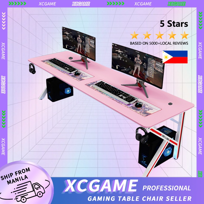 XCGAME Double Gaming Table Computer Table Desk Couple Double Gaming ...