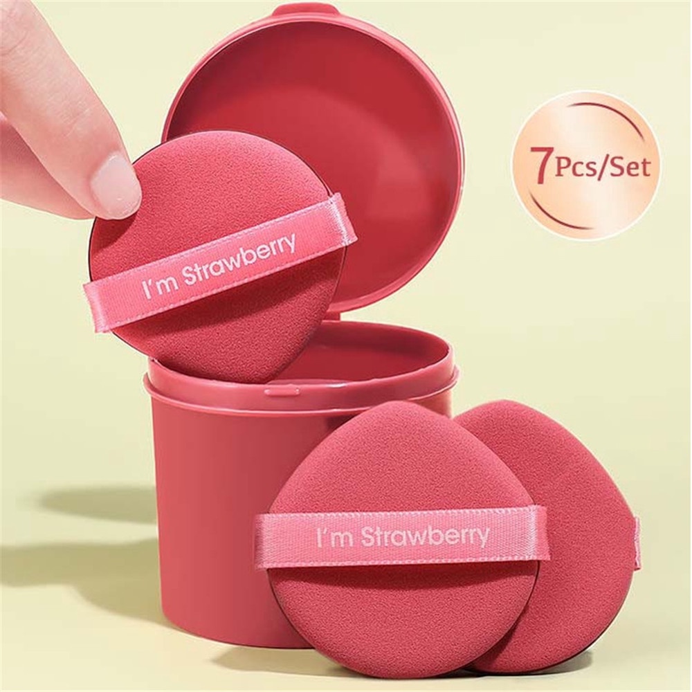 7PCS BOX Packed Foundation Puff Non Latex Dry Wet Cream Waterdrop ...