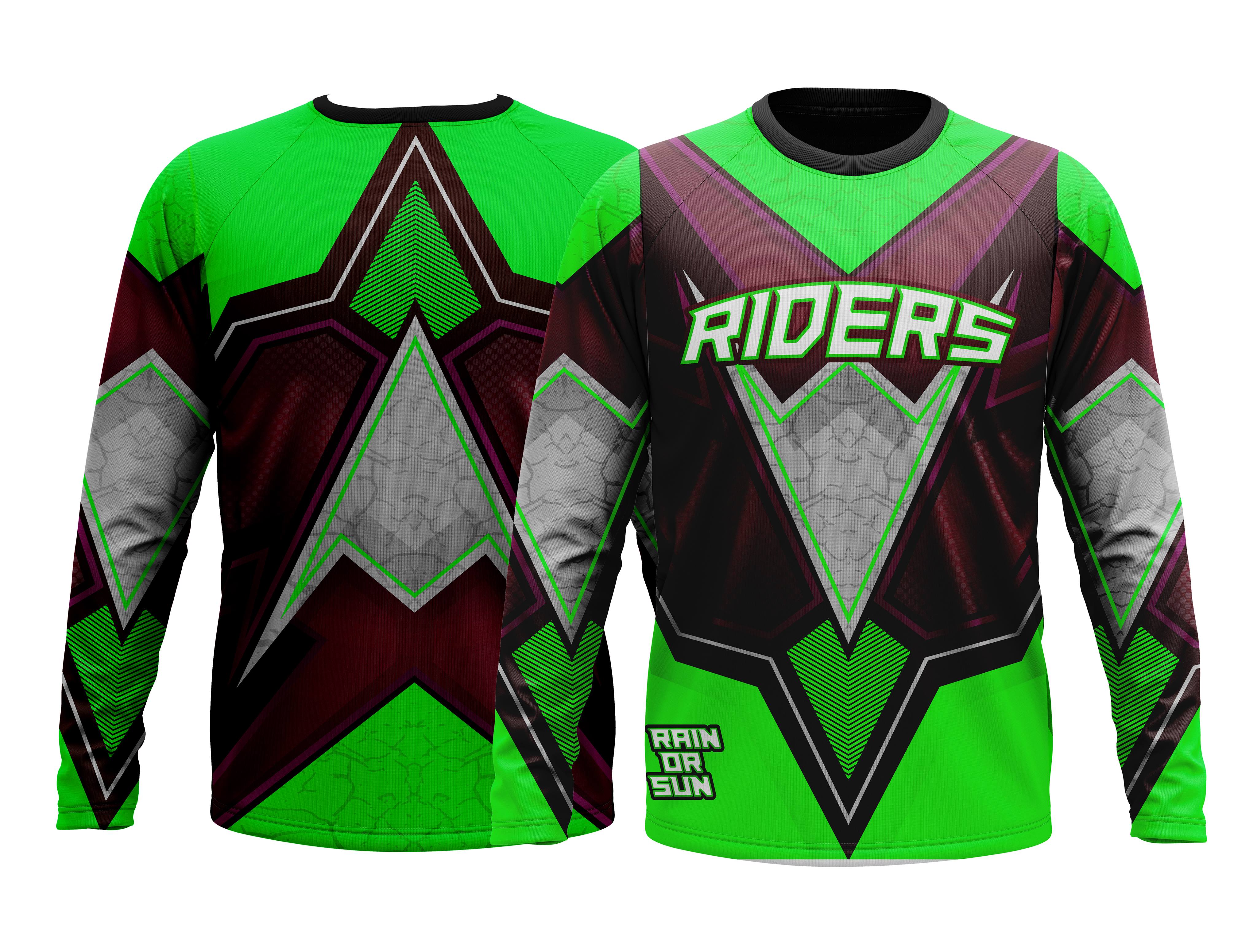 RIDERS PRINT FOR MOTOR RIDNG LONGSLEEVE full sublimation high quality ...