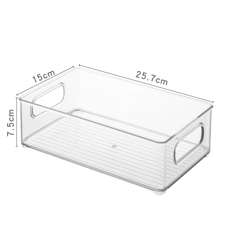 Refrigerator Drawer Organizer Bin Clear Storage Box Transparent Fridge ...