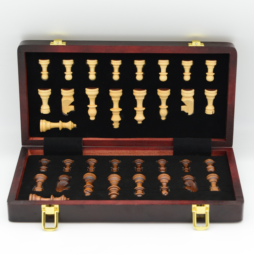 Luxury Magnetic Chess Set Traditional Wooden Folding Chess board ...