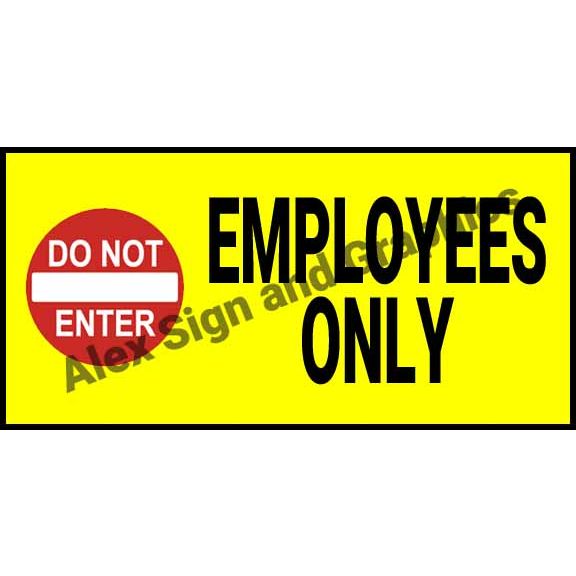 Employees Only PVC Signage - 3.75 x 7.5 inches | Lazada PH