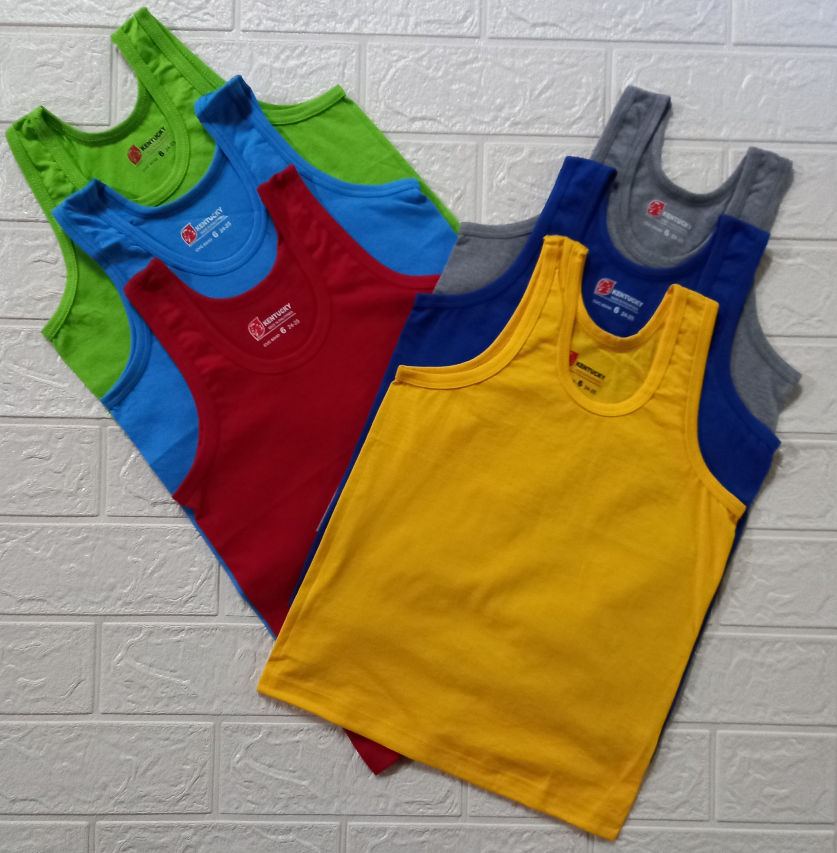 COLORED KENTUCKY SANDO FOR BOYS ( K I D S ) ASSORTED 6 PCS | Lazada PH