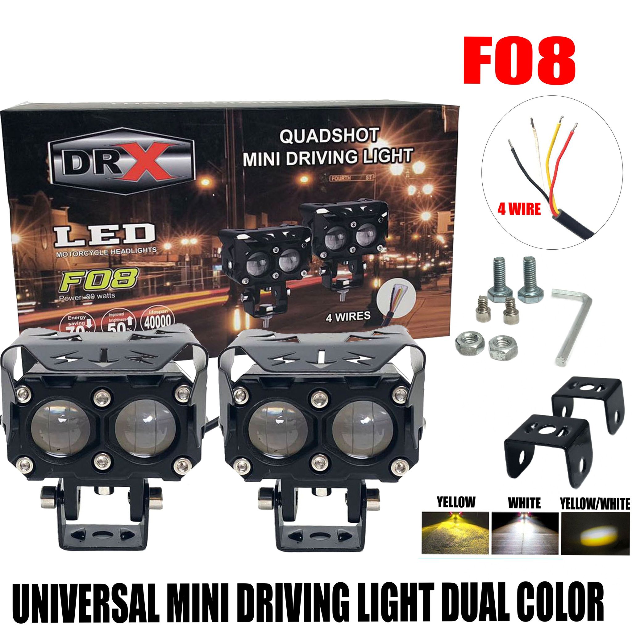 FO8 DRIVING LIGHT DUAL COLOR W/PARK LIGHT AND BLINKER GOOD QUALITY FOR ...