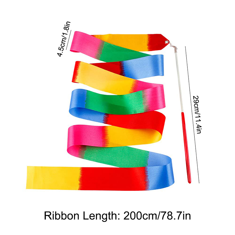 [Fast Delivery] 4M Dance Ribbons Kids Dance Gymnastics Ribbon Wands ...