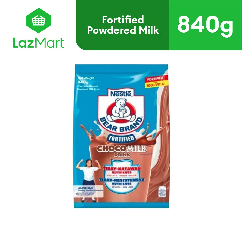BEAR BRAND Fortified Powdered Milk Drink Choco 840g | Lazada PH