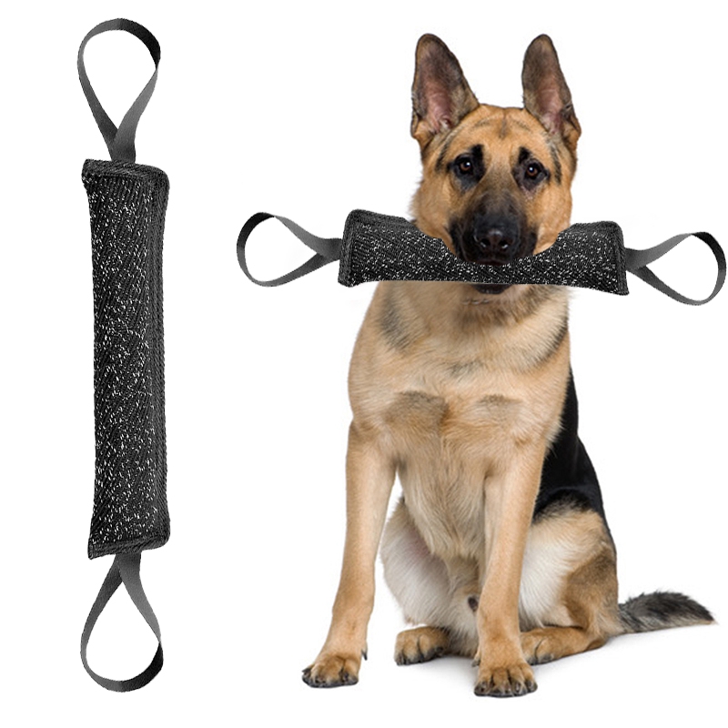 2 Handles Pet Training Bite Tug Toys Young Dog Chewing Arm Sleeve ...