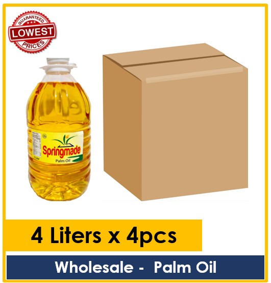 Wholesale - Springmade Palm Cooking Oil 4 Liters x 4pcs | Lazada PH