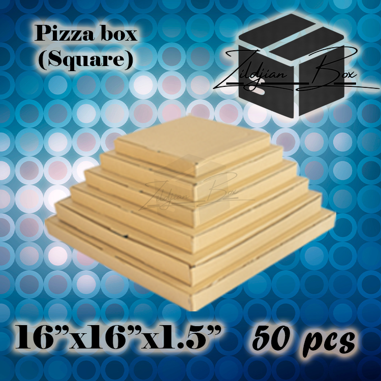 16" Square Pizza box - 50 pcs | Lazada PH