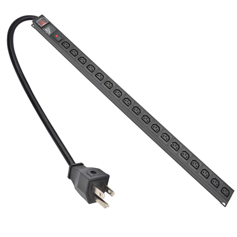 Pdu Power Distribution Unit Iec C13 2 20 Output Power Strip Ammeter Overload Protection Led